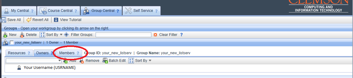 HOW TO: Creating Listserv lists in Central