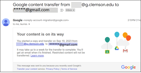Google Transfer