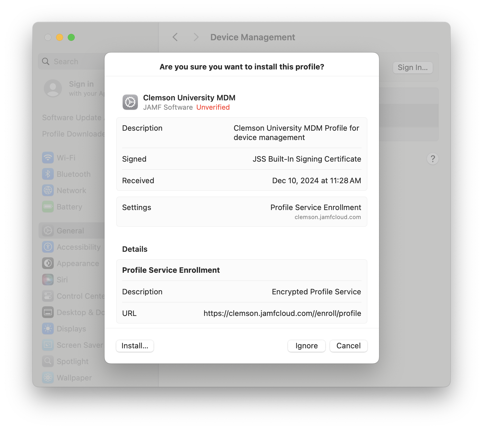 How to Manually Enroll an Apple Device in the Clemson University Jamf ...