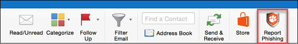 Outlook Phishing Button