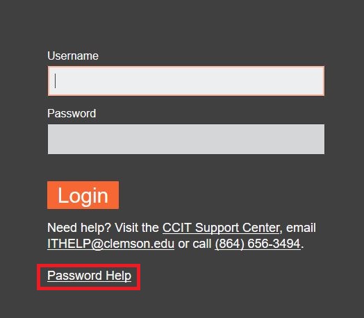 How To: Clemson Password Reset