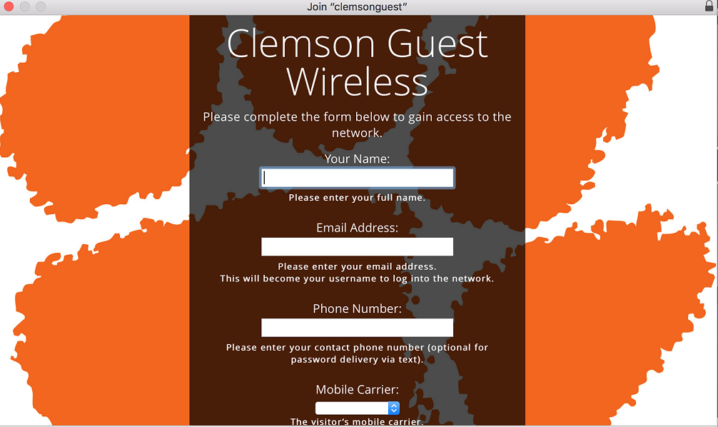 Connecting to Clemson Guest